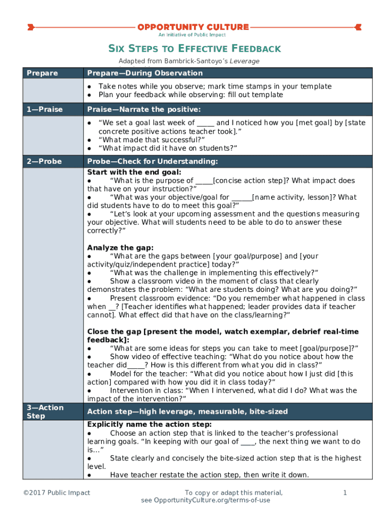 Lesson Observations and Feedback - a Coaching Model Doc Template ...