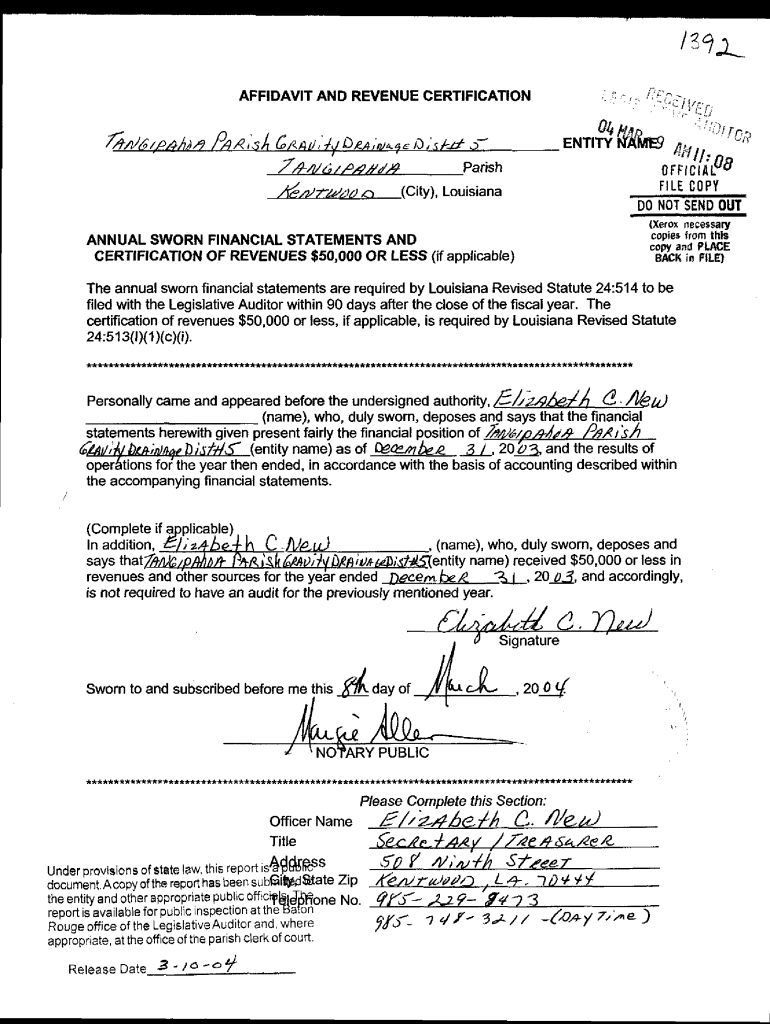 Fillable Online Personally came and appeared before the undersigned ...