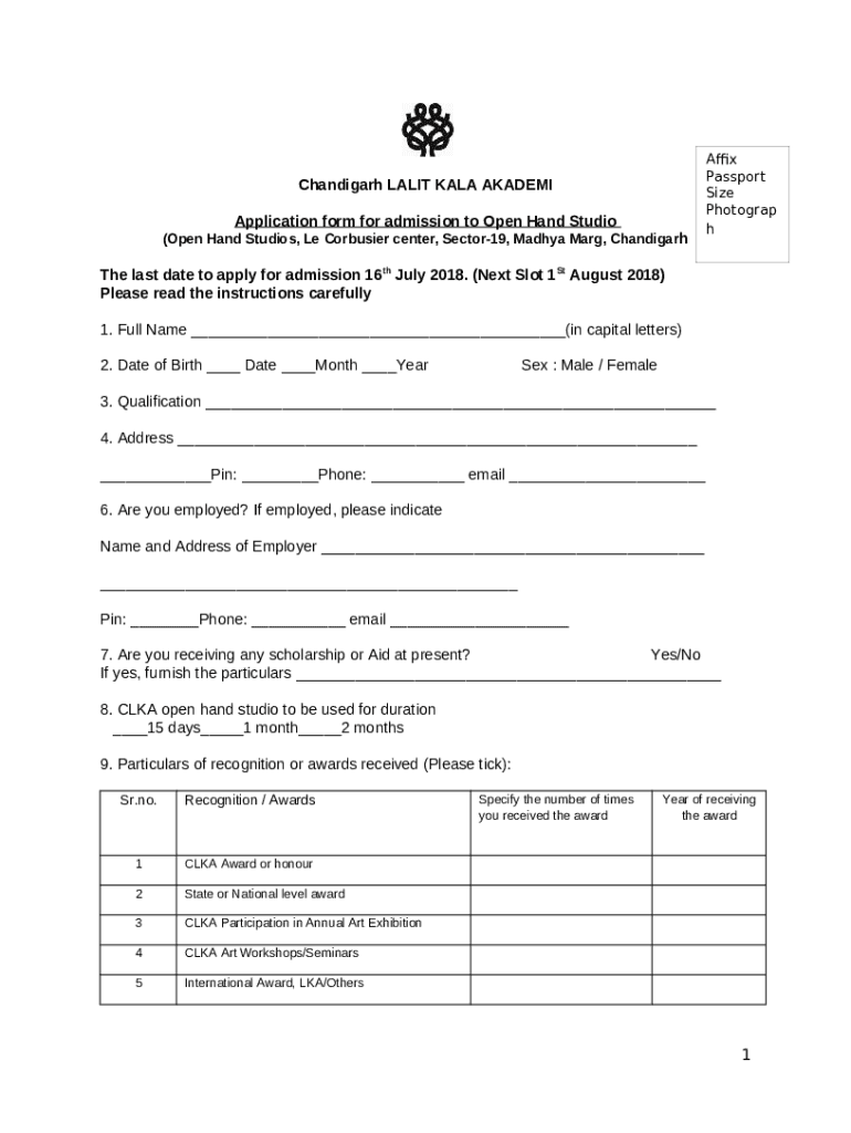 Application for admission Click to download Doc Template | pdfFiller