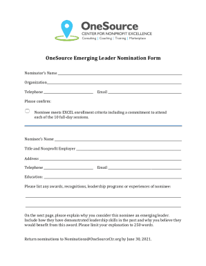 Fillable Online Nomination form-draft (1) Fax Email Print - pdfFiller