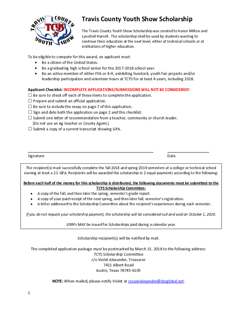 Fillable Online Travis County Youth Show Rule Book Fax Email Print ...