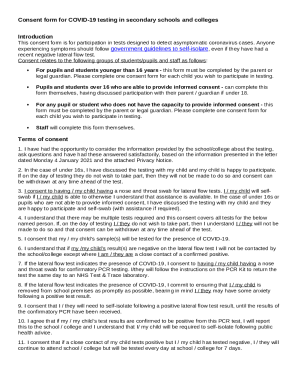 COVID Consent s Doc Template | pdfFiller