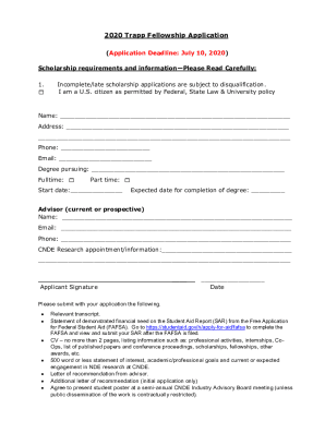 Fillable Online CSU Scholarship Application (CSUSA) Fax Email Print - pdfFiller
