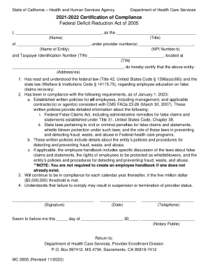 Fillable Online files medi-cal ca Federal and State False Claims Act ...