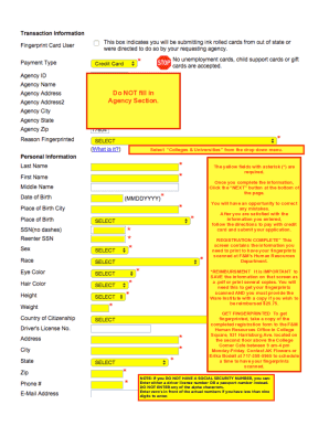 Fillable Online 16 FBI Fingerprint form COPY Fax Email Print - pdfFiller