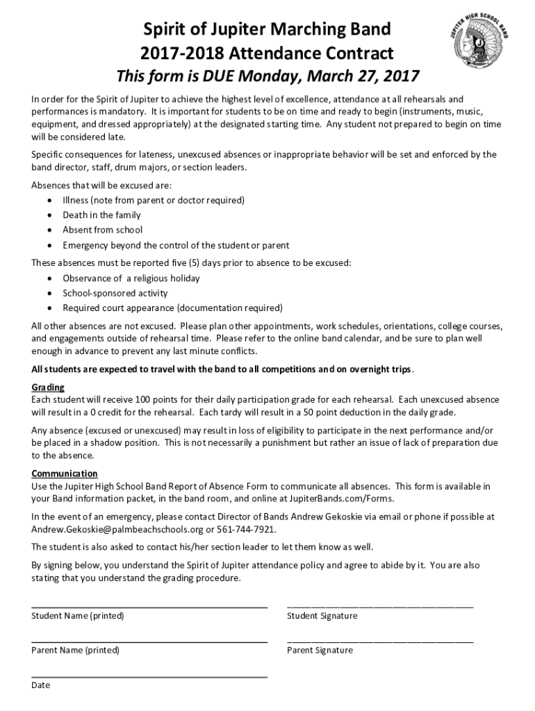 Fillable Online Spirit of Jupiter Marching Band places third at state ...