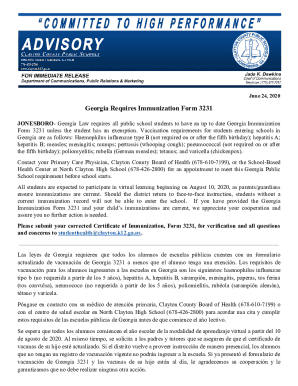 Remplissable En Ligne Reminder: Georgia Requires Immunization Form 3231 ...