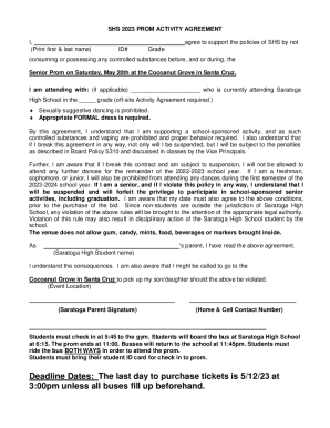 Fillable Online PROM 2023 - General Information, Guest Forms and ...