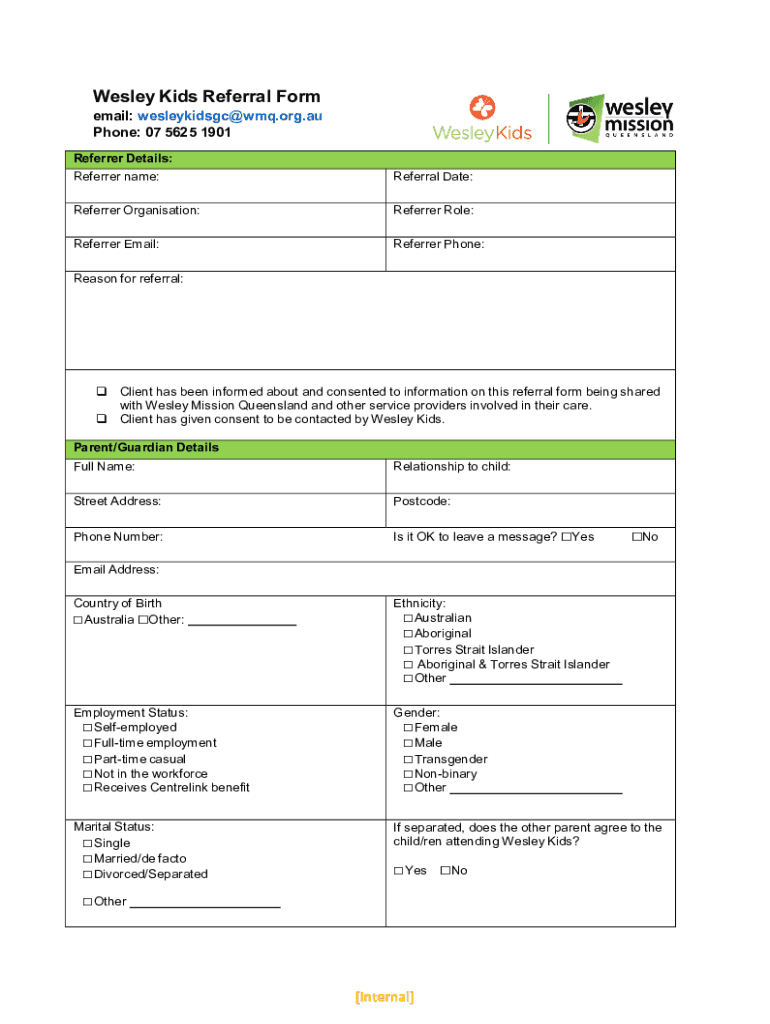 Fillable Online GP REFERRAL FORM Brisbane South PHN Mental Health ... Fax Email Print - pdfFiller