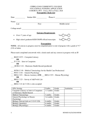 Fillable Online Vocational Nursing Application Procedures Fax Email Print - pdfFiller