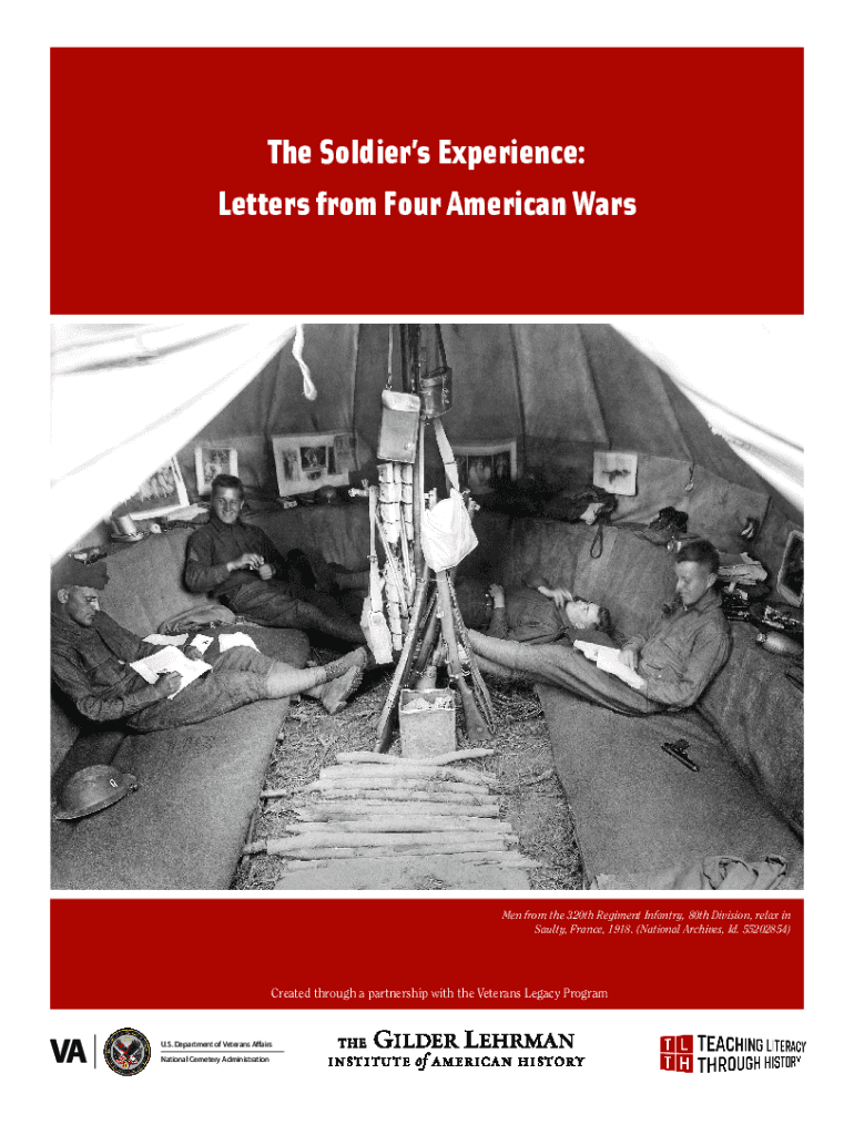Fillable Online United States, World War I Soldier Letters - National ...