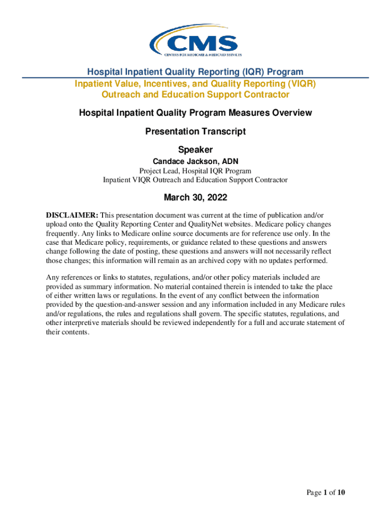 Fillable Online Overall Hospital Quality Star Ratings: Impact of the ...