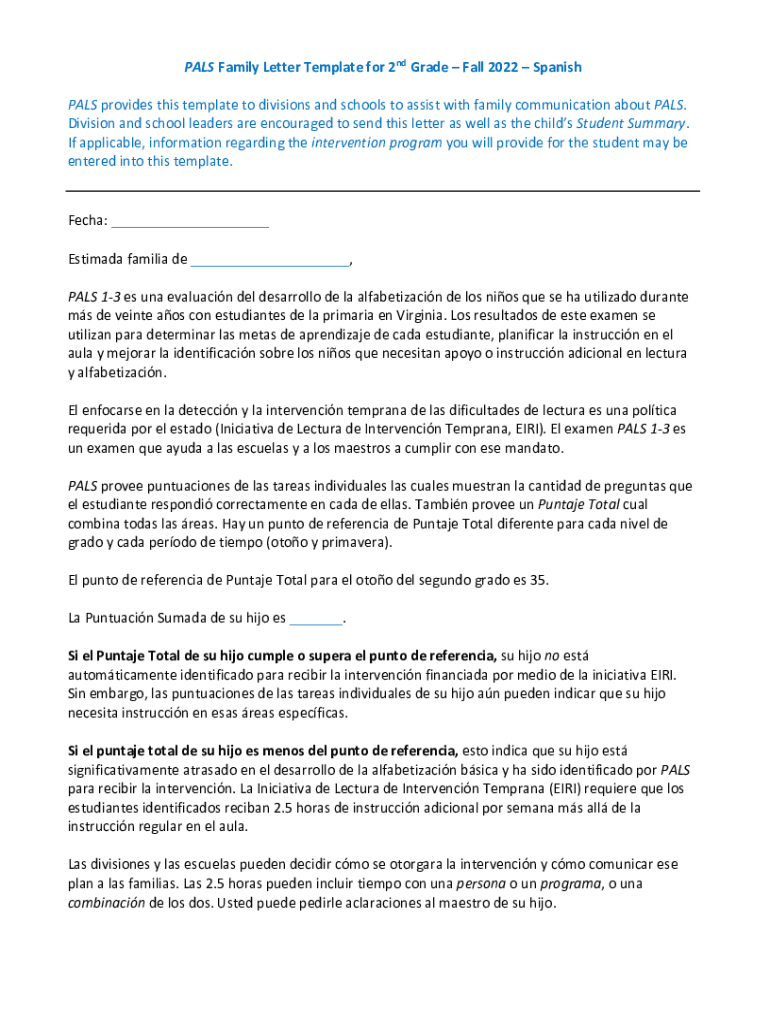 Completable En línea R AP FLE 1 F 21.docx - PALS Family Letter Template ...
