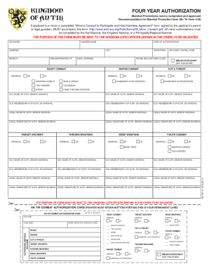 Fillable Online Four Year Authorization Fax Email Print - pdfFiller