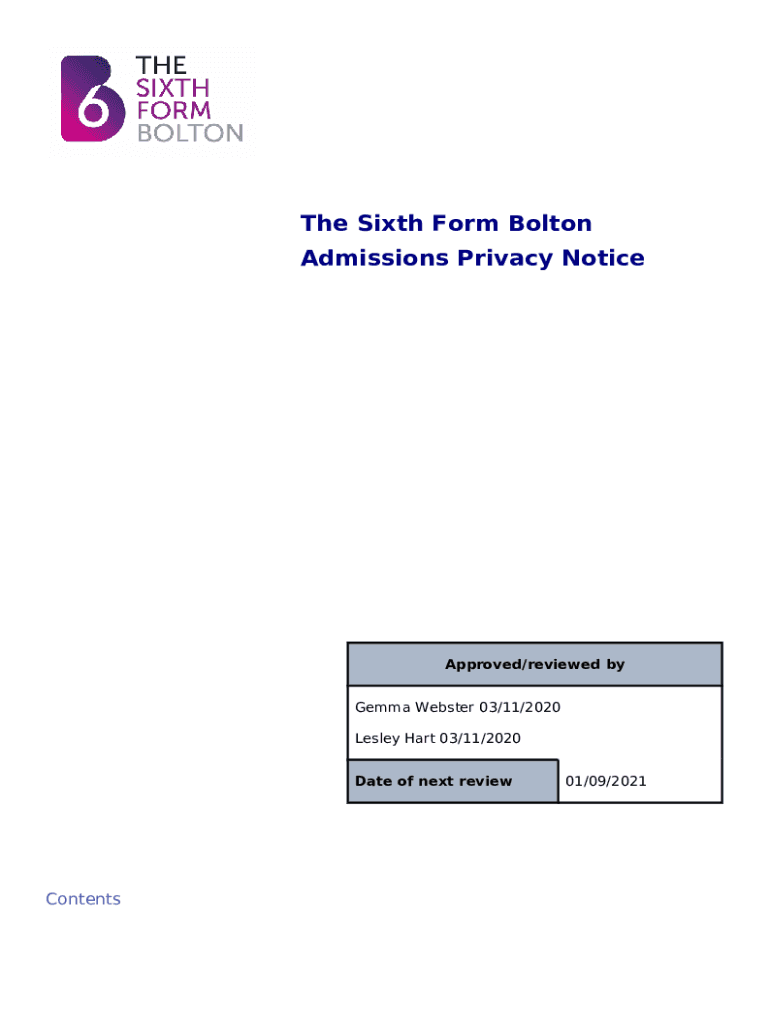 The Sixth Bolton Doc Template | pdfFiller