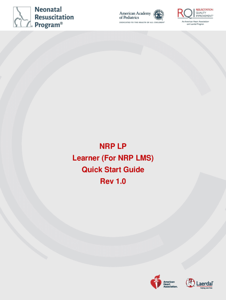 Fillable Online NRP LP Learner (For NRP LMS) Quick Start Guide Rev 1.0 ...