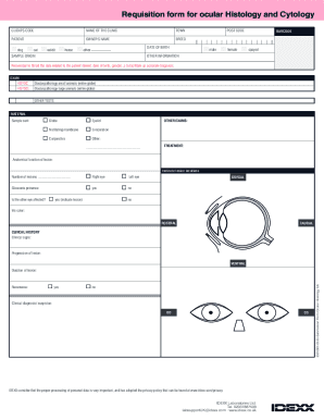 Fillable Online Requisition form for ocular Histology and Cytology Fax ...