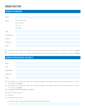 Fillable Online Young Professionals Competition Nomination Form Fax Email Print - pdfFiller