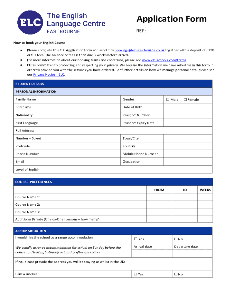 Fillable Online How to Apply - English Language Centre Fax Email Print ...
