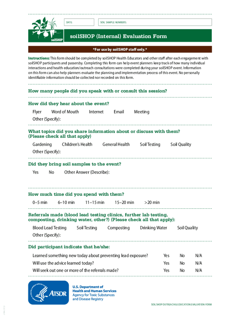Fillable Online soilSHOP (Internal) Evaluation Form Fax Email Print - pdfFiller