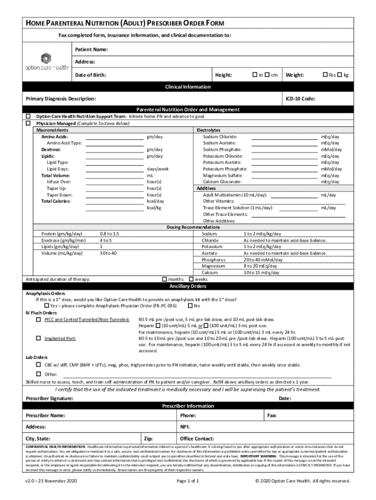 Fillable Online Prescriber Order Forms Fax Email Print - pdfFiller
