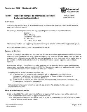 6: notice of changes to ination in control body ... Doc Template ...