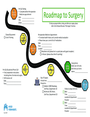 Fillable Online mydoctor kaiserpermanente Roadmap to Surgery - My ...