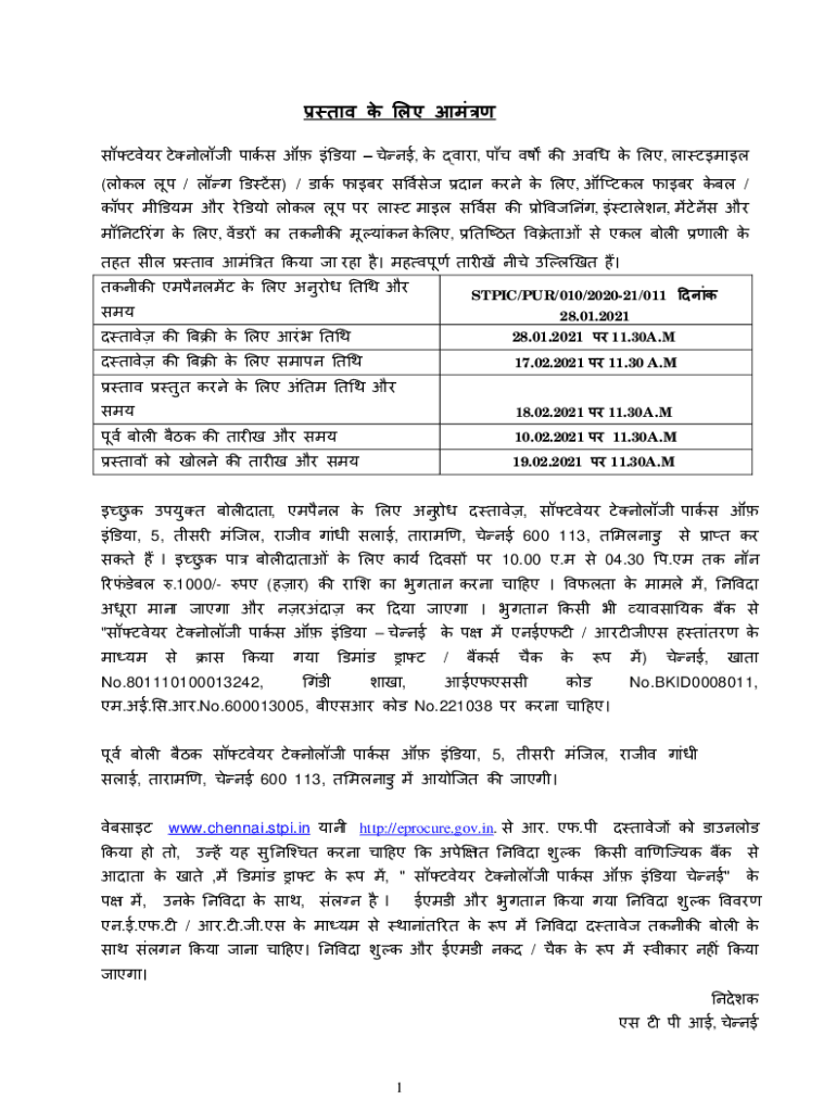 Fillable Online chennai stpi Request for Empanelment Fax Email Print - pdfFiller