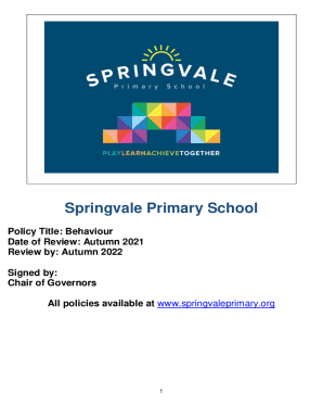 Fillable Online Spring Vale Primary School Fax Email Print - pdfFiller