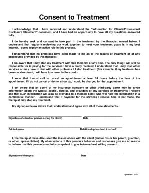 Fillable Online I acknowledge that I have received and understand the ...