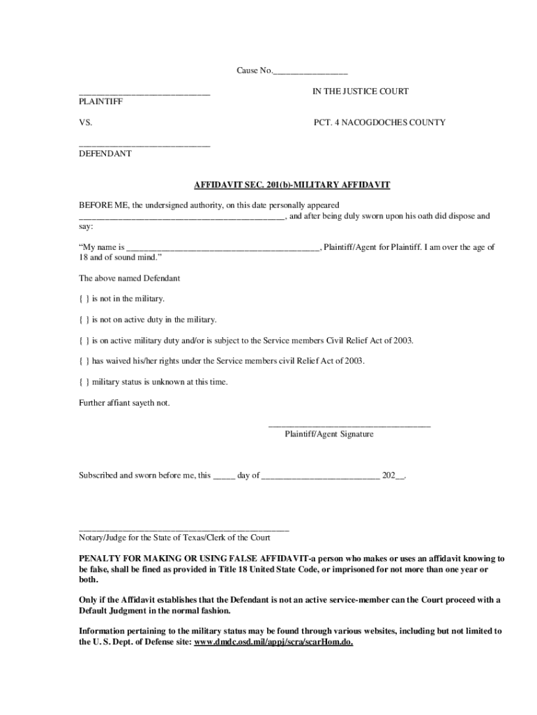 Fillable Online AFFIDAVIT 18 USC SEC. 201(b) PLAINTIFF Fax Email Print ...