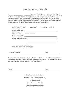 Fillable Online Recurring Credit Card Authorization Form - Fill Online ...