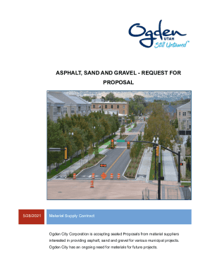 Fillable Online ASPHALT, SAND AND GRAVEL - REQUEST FOR PROPOSAL Fax ...