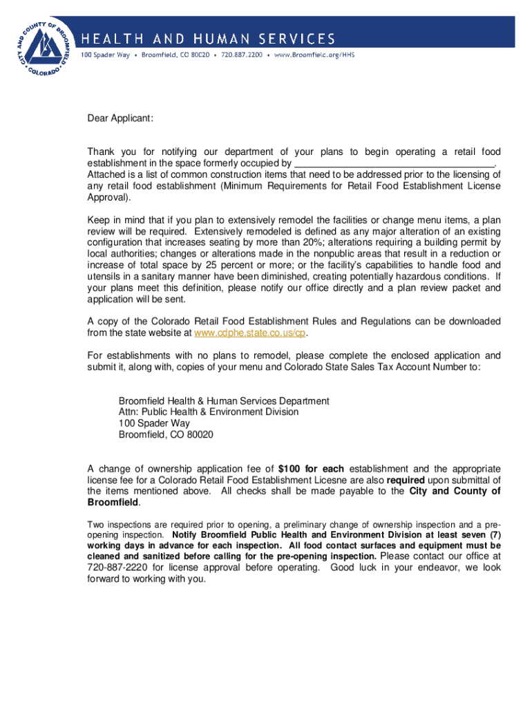 Fillable Online Dear Applicant: Thank you for notifying our department of your plans ... Fax ...