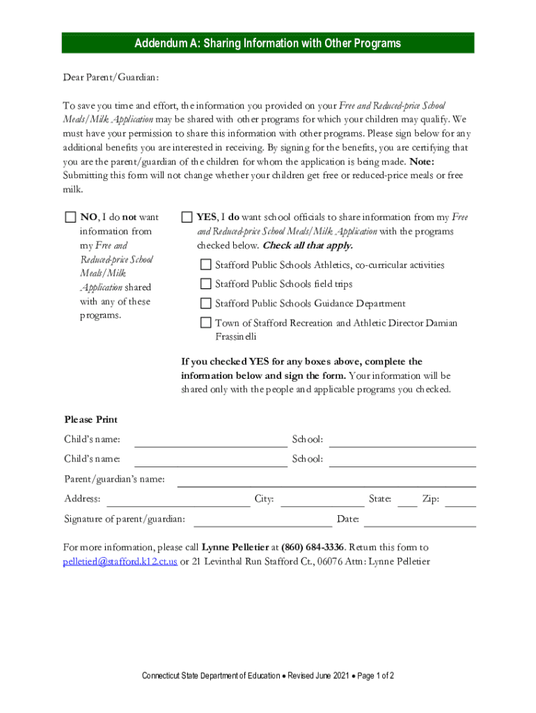 Fillable Online Free Reduced Lunch Application English ... Fax Email ...