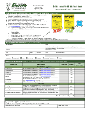 Fillable Online 2023 Energy Efficiency Rebate Form Fax Email Print ...
