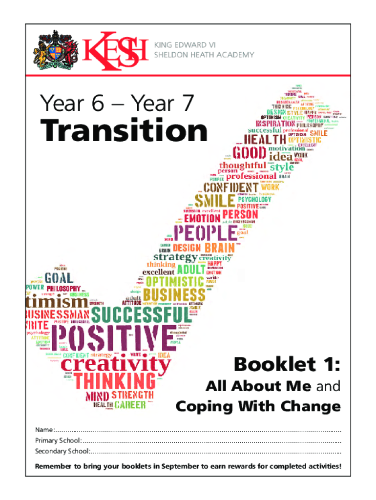 Fillable Online Year 7 Transition BookletSecondary TransitionKS3 ...