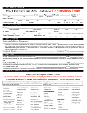 Fillable Online Fine Arts Festival Master Registration Form Fax Email ...