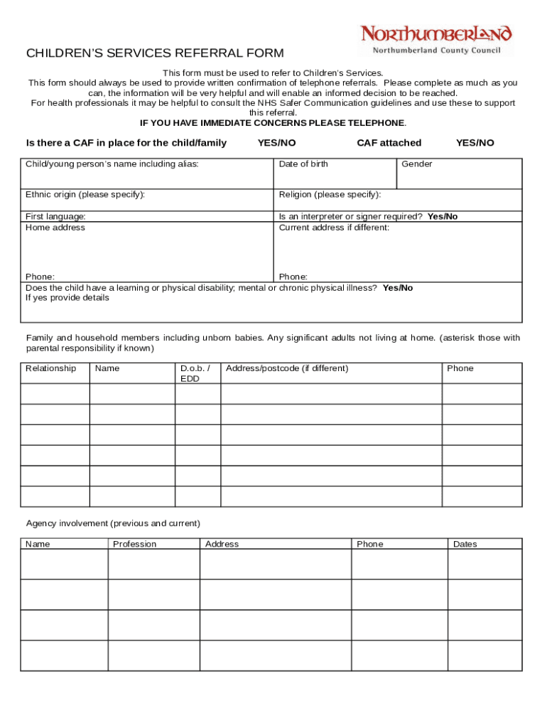 4.2 Making Referrals to Children's Social Care Doc Template | pdfFiller