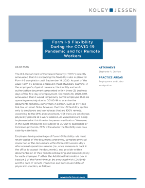 Fillable Online Form I-9 Flexibility During the COVID-19 Pandemic and ...