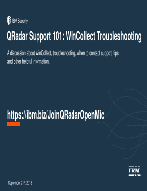 Fillable Online QRadar Support 101: WinCollect Troubleshooting https ...