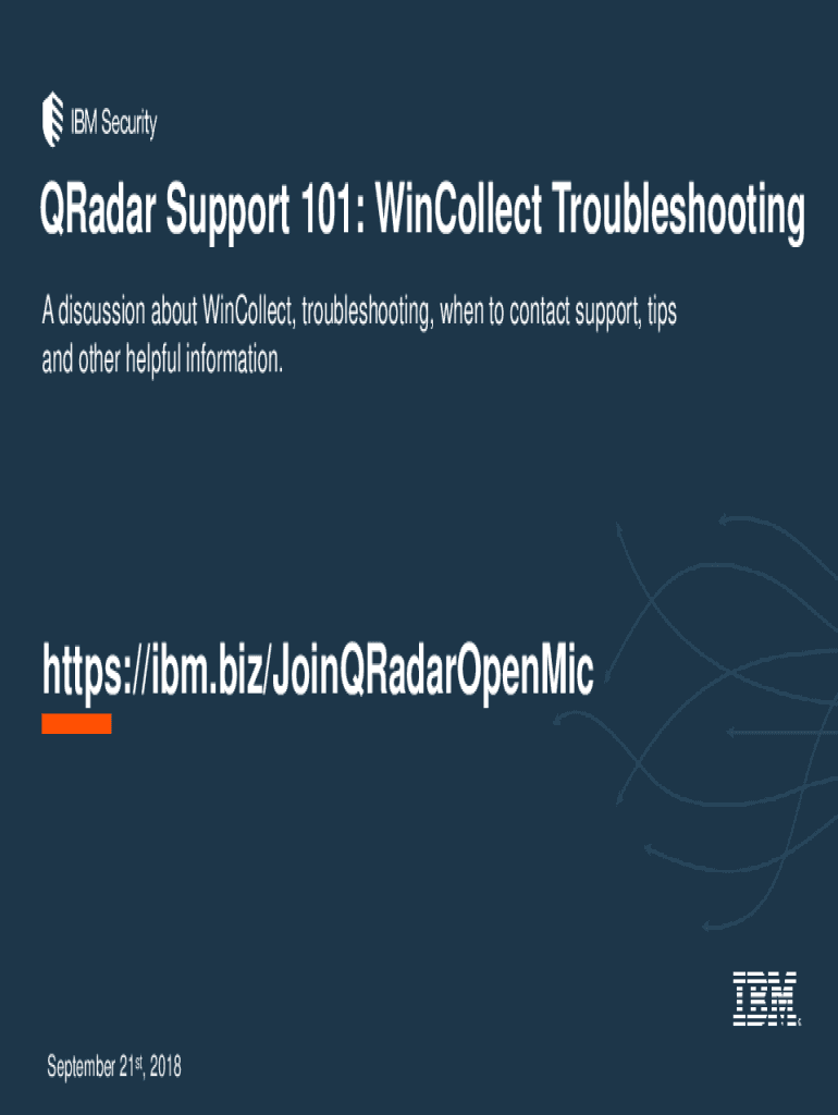 Fillable Online QRadar Support 101: WinCollect Troubleshooting https ...