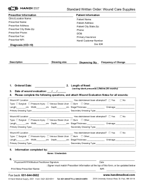 Fillable Online Wound Care Order Form Fax Email Print - pdfFiller