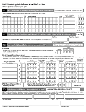Fillable Online Free and Reduced Lunch Application - susq.k12.pa.us Fax ...