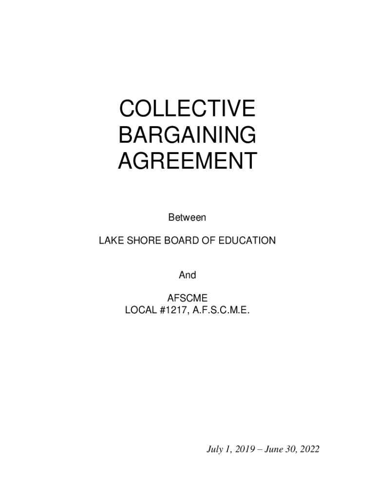 Fillable Online Collective Bargaining Agreement Between ... Fax Email Print - pdfFiller