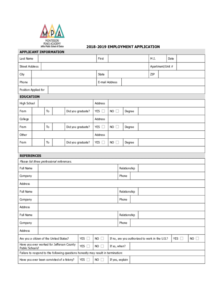 Fillable Online RITA'S APPLICATION FOR EMPLOYMENT Fax Email Print - pdfFiller