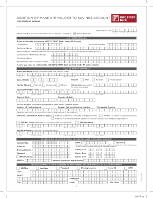 Fillable Online Request for Mandate Addition/Update Fax Email Print ...