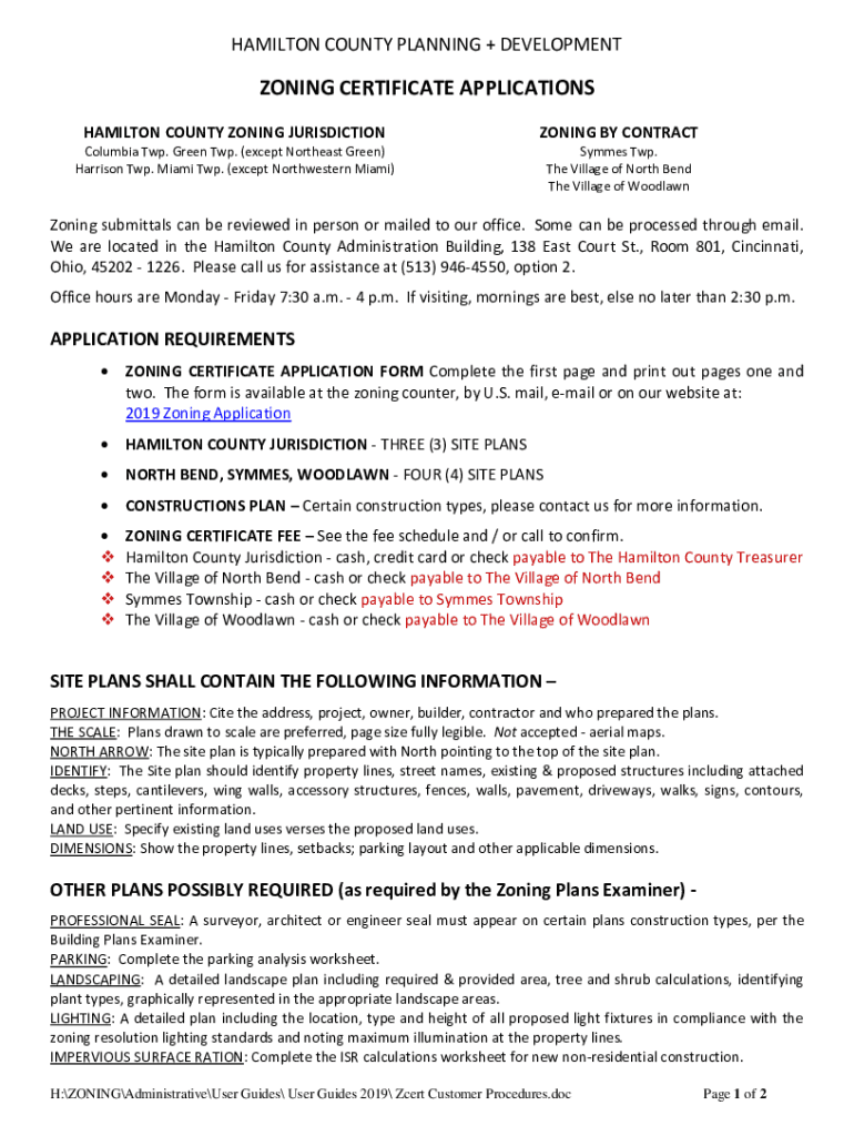 Fillable Online HAMILTON COUNTY PLANNING + DEVELOPMENT Fax Email Print - pdfFiller