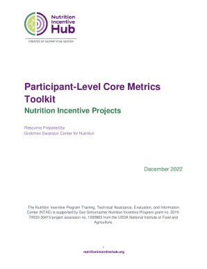 Fillable Online List of Participant-Level Core Metrics Fax Email Print ...