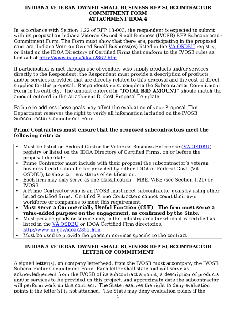 Att-A1-IVOSB-Commitment-. ... Doc Template | pdfFiller